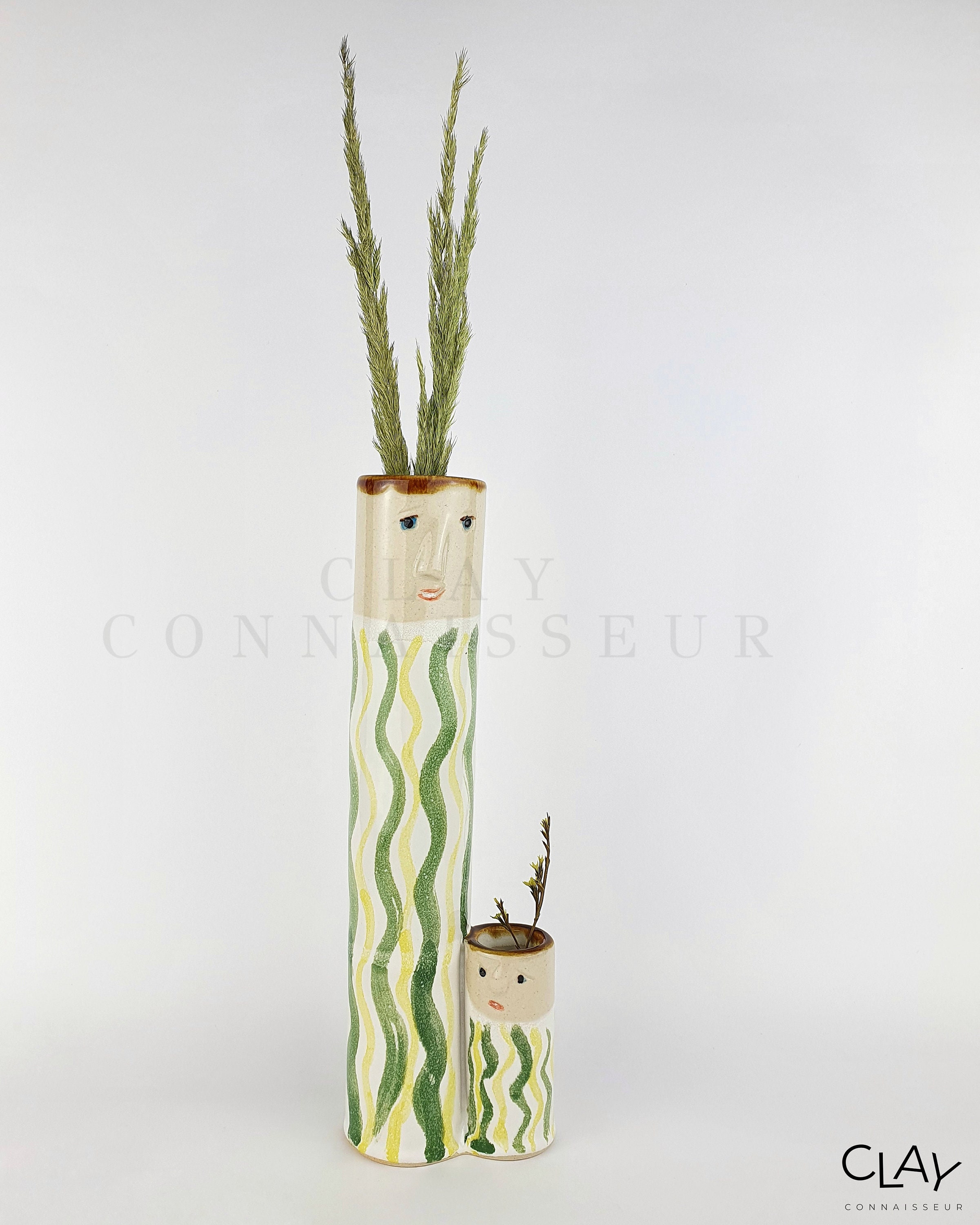Happy Family Ceramic Bud Vases • Pottery Vases for Dried Flowers ...