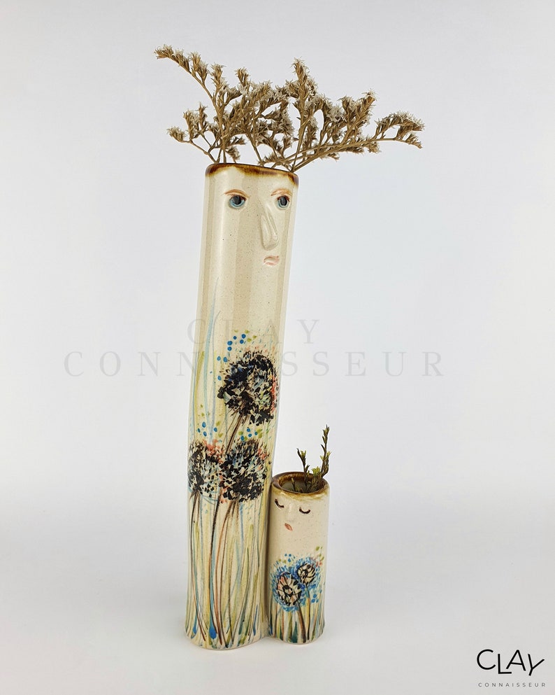 Happy Family Ceramic Bud Vases • Pottery Vases for Dried Flowers ...