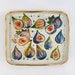 Hand-painted Gold Ceramic Fig Plate • Handmade Square Serving Plate ...