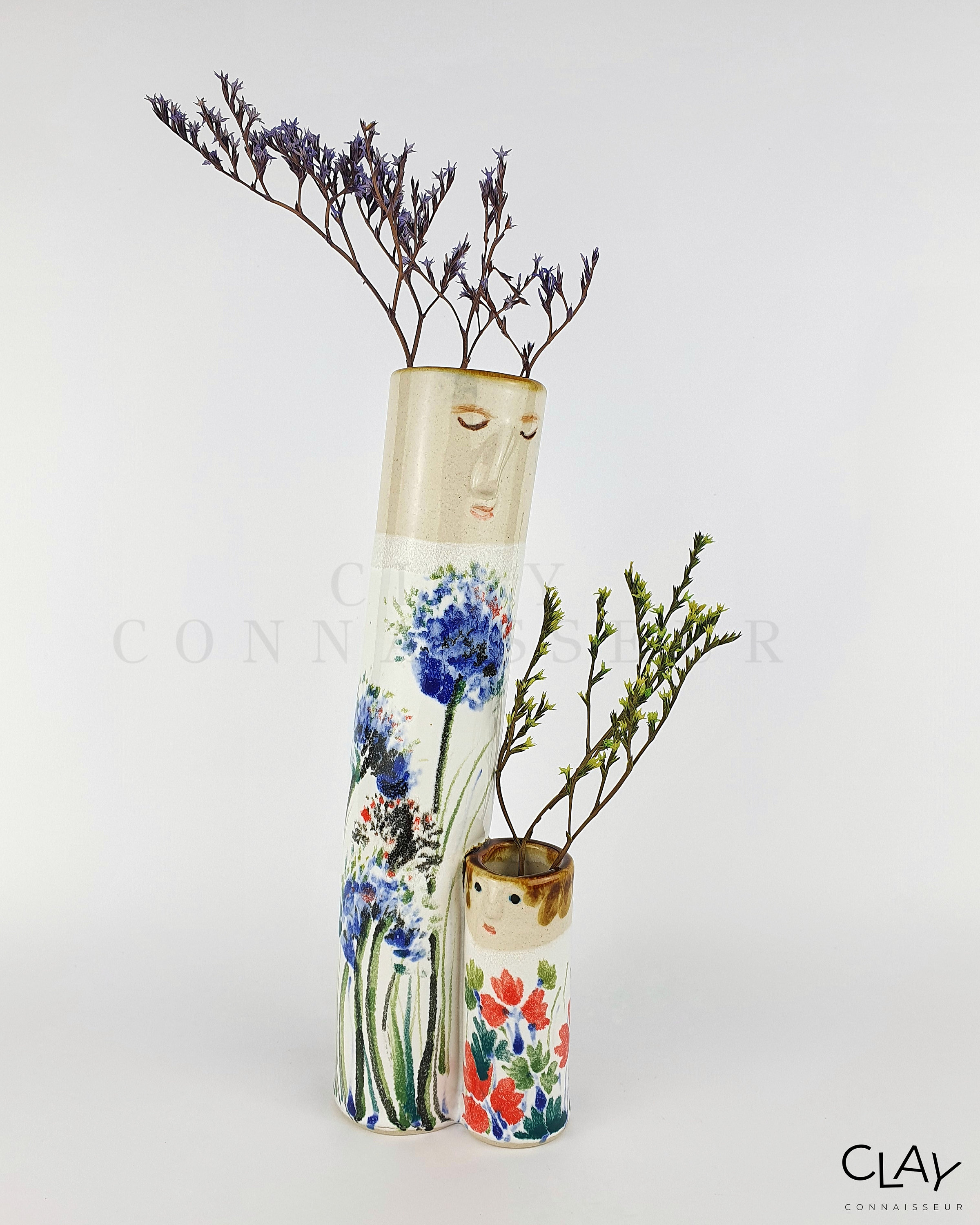 Happy Family Ceramic Bud Vases • Pottery Vases for Dried Flowers ...