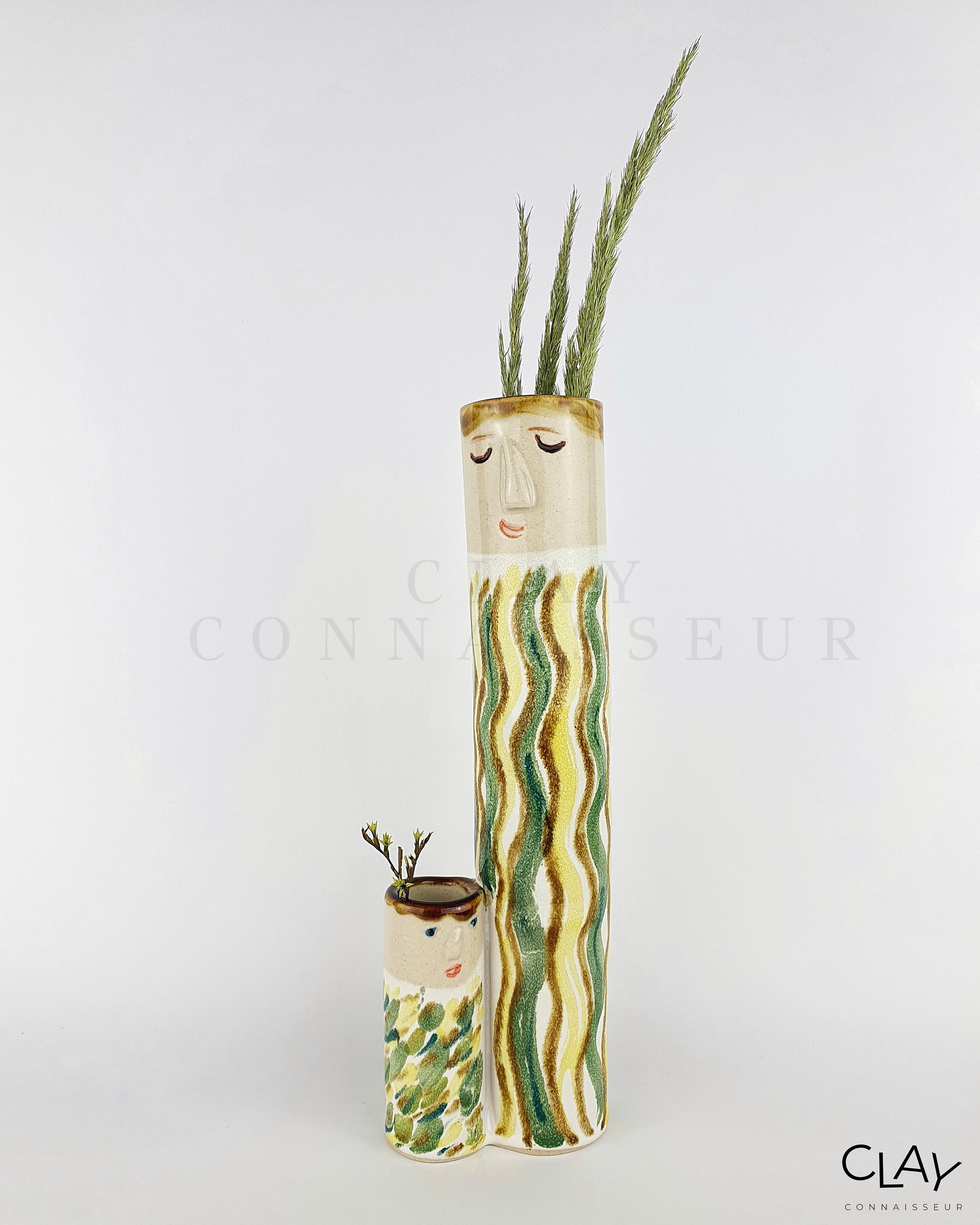 Happy Family Ceramic Bud Vases • Pottery Vases for Dried Flowers ...