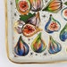 Hand-painted Gold Ceramic Fig Plate Handmade Square Serving Plate ...