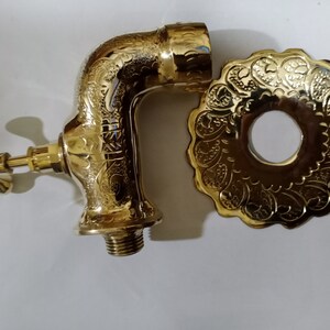 Handmade Moroccan Brass Faucet – Engraved Gold Bathroom Tap - Etsy