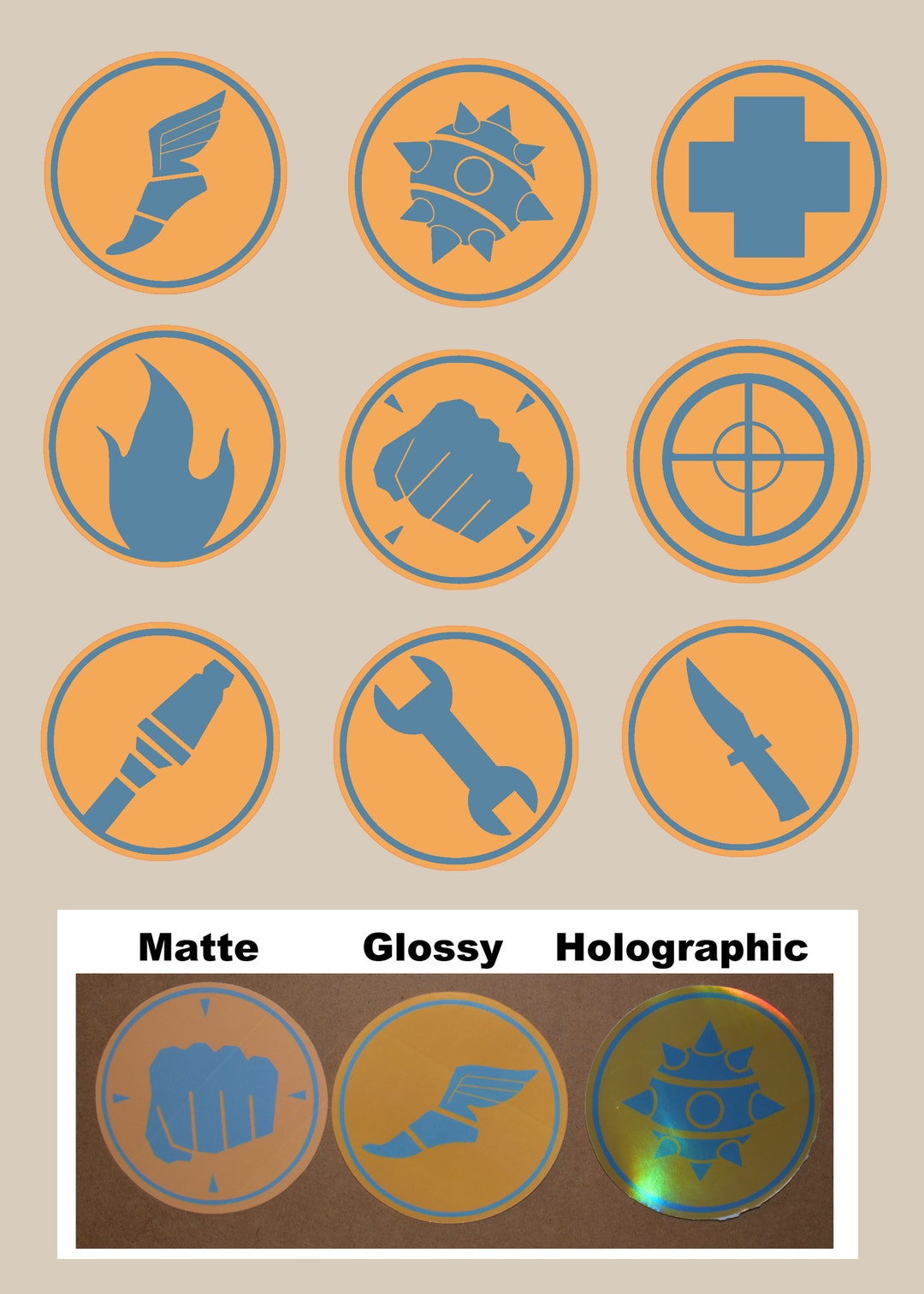 TF2 BLU Team Emblems - Etsy