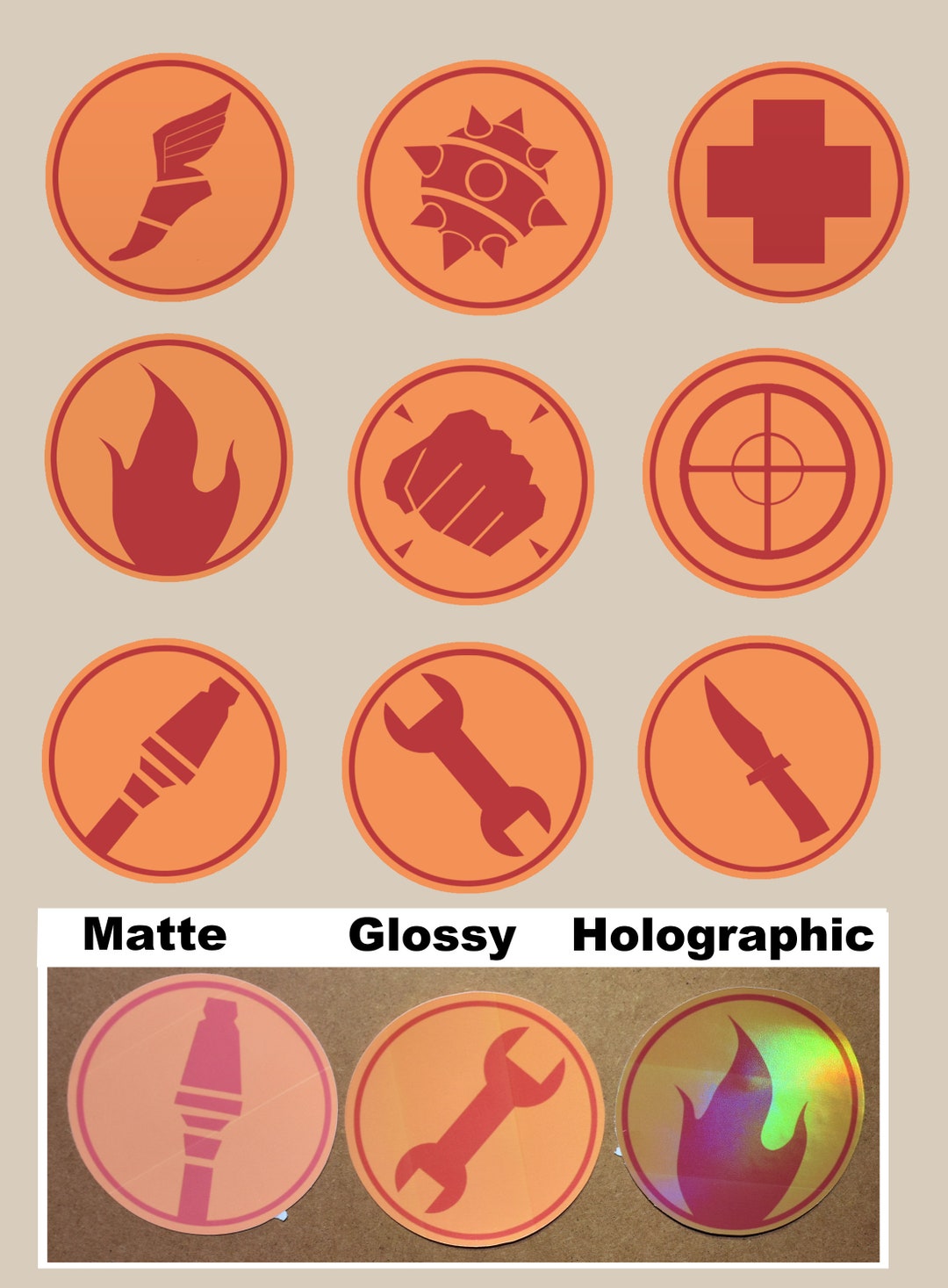 TF2 RED Team Emblems - Etsy