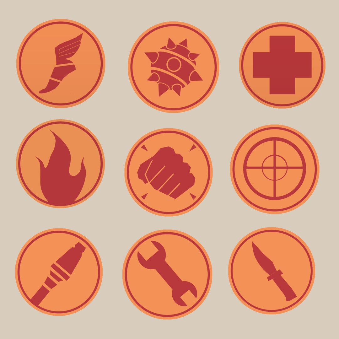 TF2 RED Team Emblems - Etsy