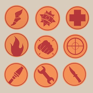 TF2 RED Team Emblems - Etsy