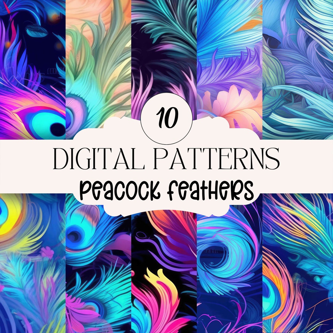 Peacock Digital Papers, Seamless Fabric Pattern (digital Download) - Etsy