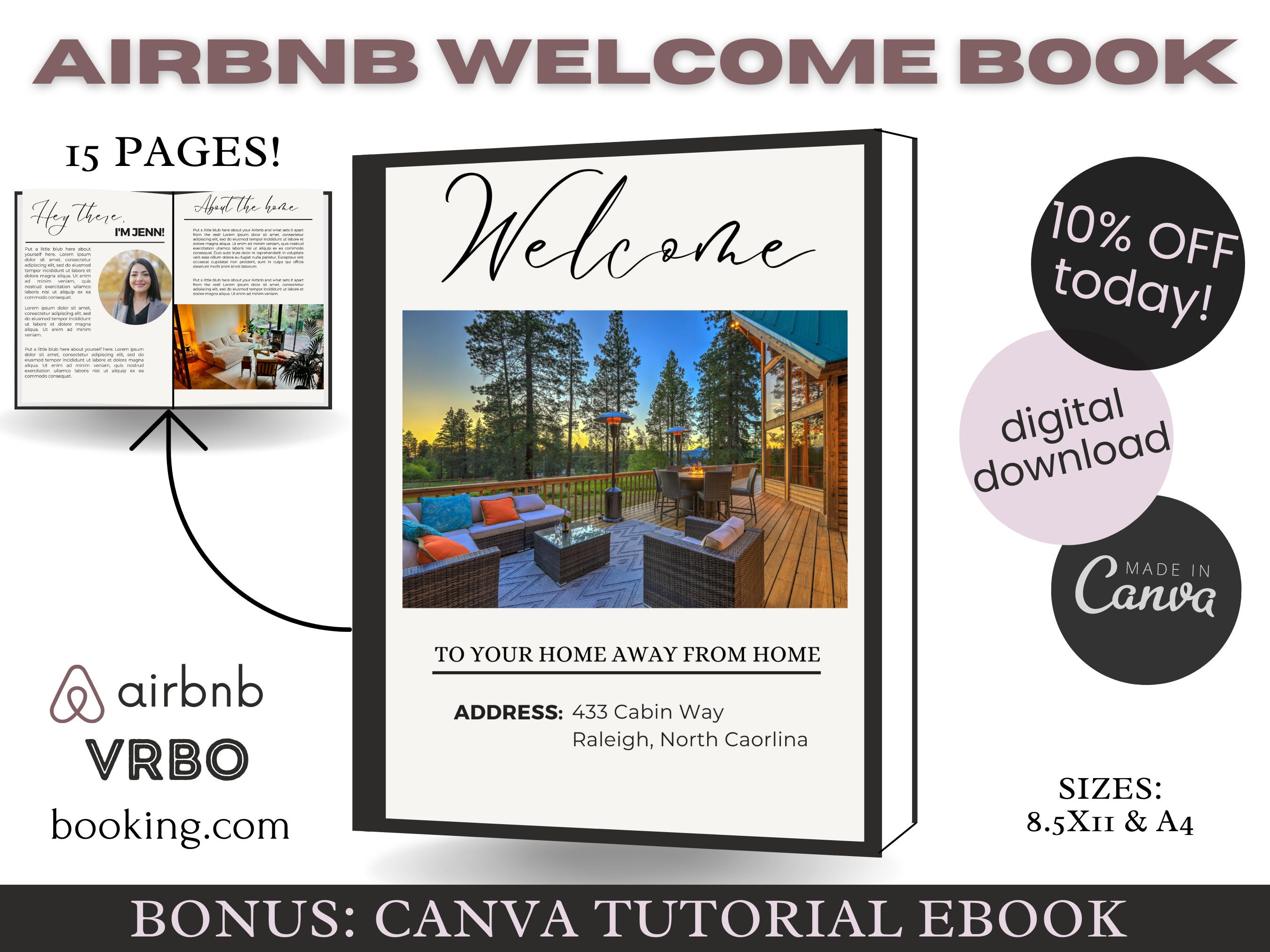 Airbnb Welcome Book | Airbnb Guest Book | Airbnb Welcome Guide ...