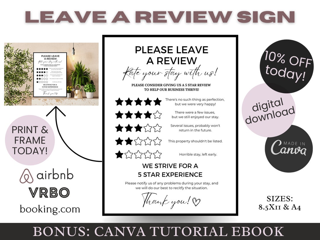 Airbnb Welcome Sign | Airbnb Signs for Guests | Vacation Rental ...