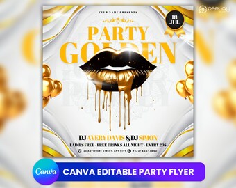 Animated Editable Club Flyer Template for Canva DIY Event - Etsy