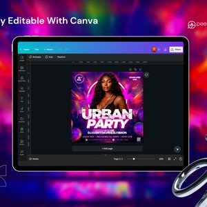 Editable Club Flyer Template for Canva, DIY Event Flyer, Party Flyer ...