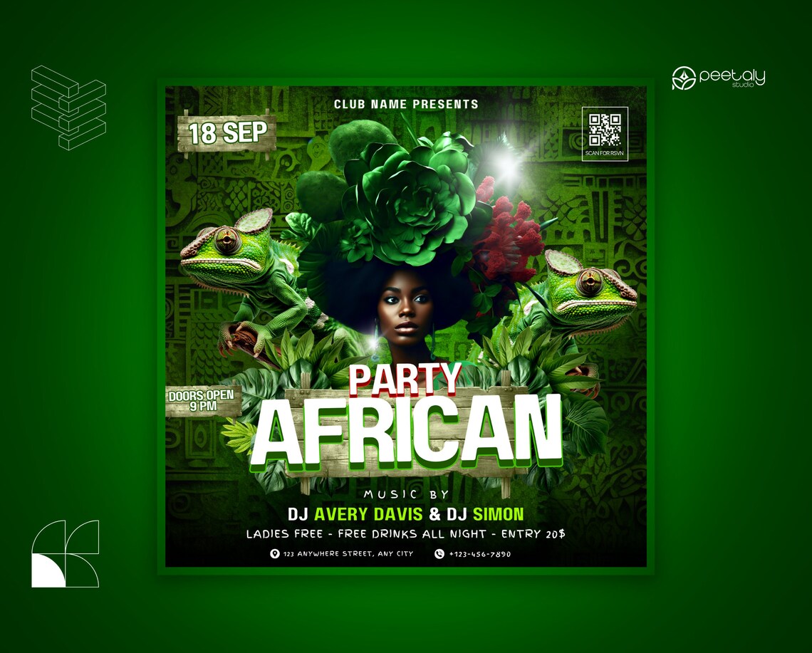 Editable Club Flyer Template for Canva DIY Event Flyer Party - Etsy