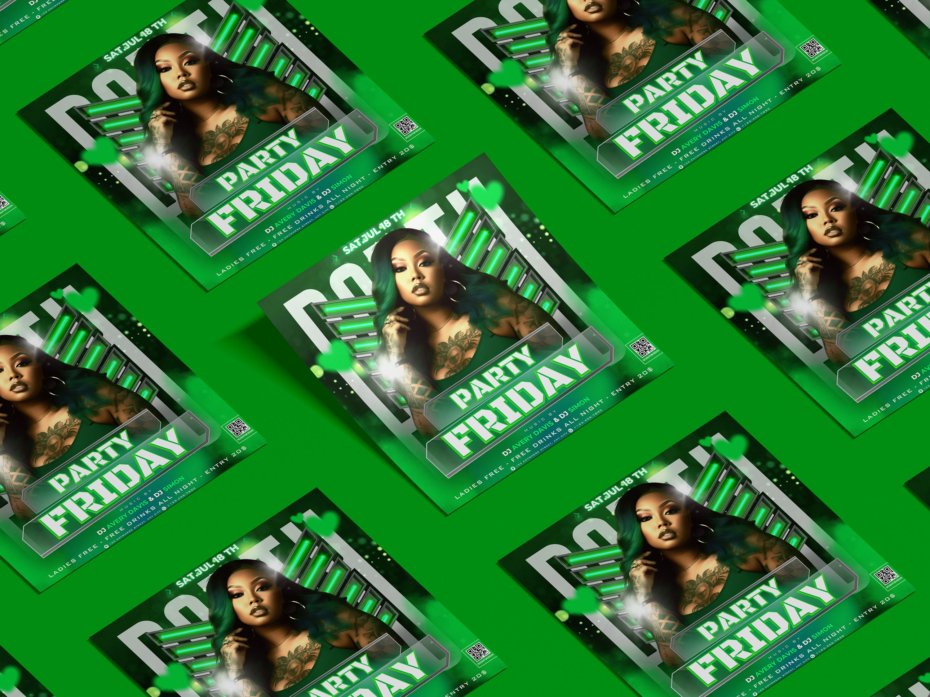 Animated Editable Club Flyer Template for Canva, DIY Event Flyer, Party ...