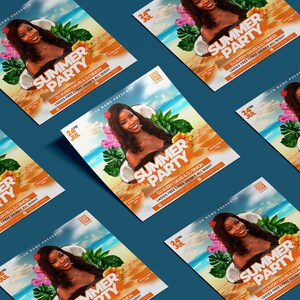 Pool Party Flyer, Social Media Pool Party Announcement Editable Summer ...