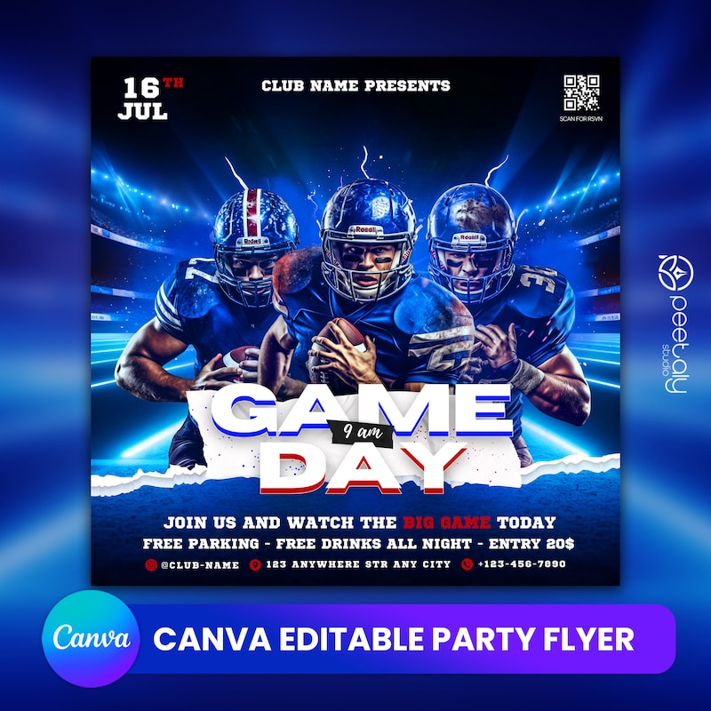 Football Program Template - Etsy