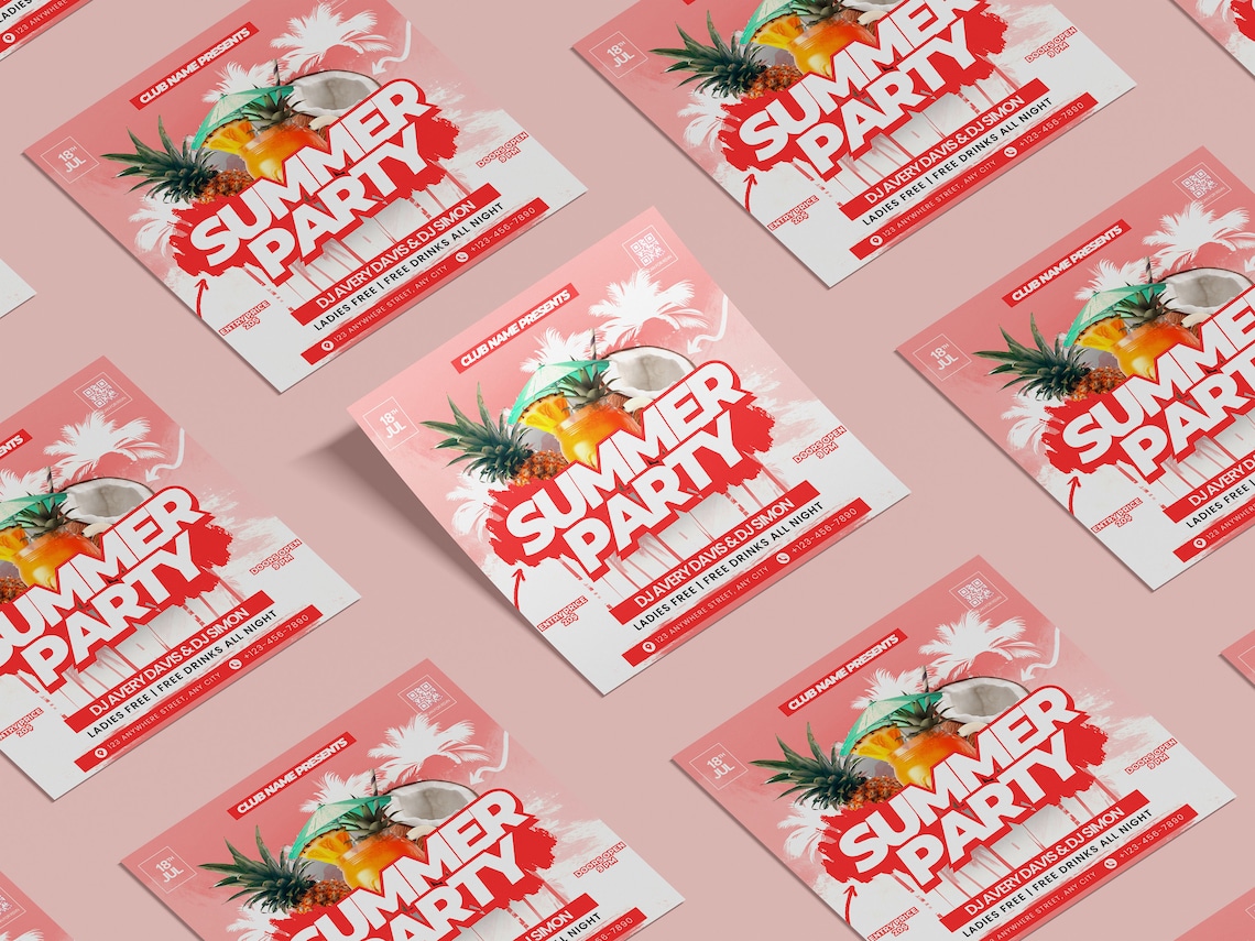 Editable Club Flyer Template for Canva DIY Event Flyer Party - Etsy