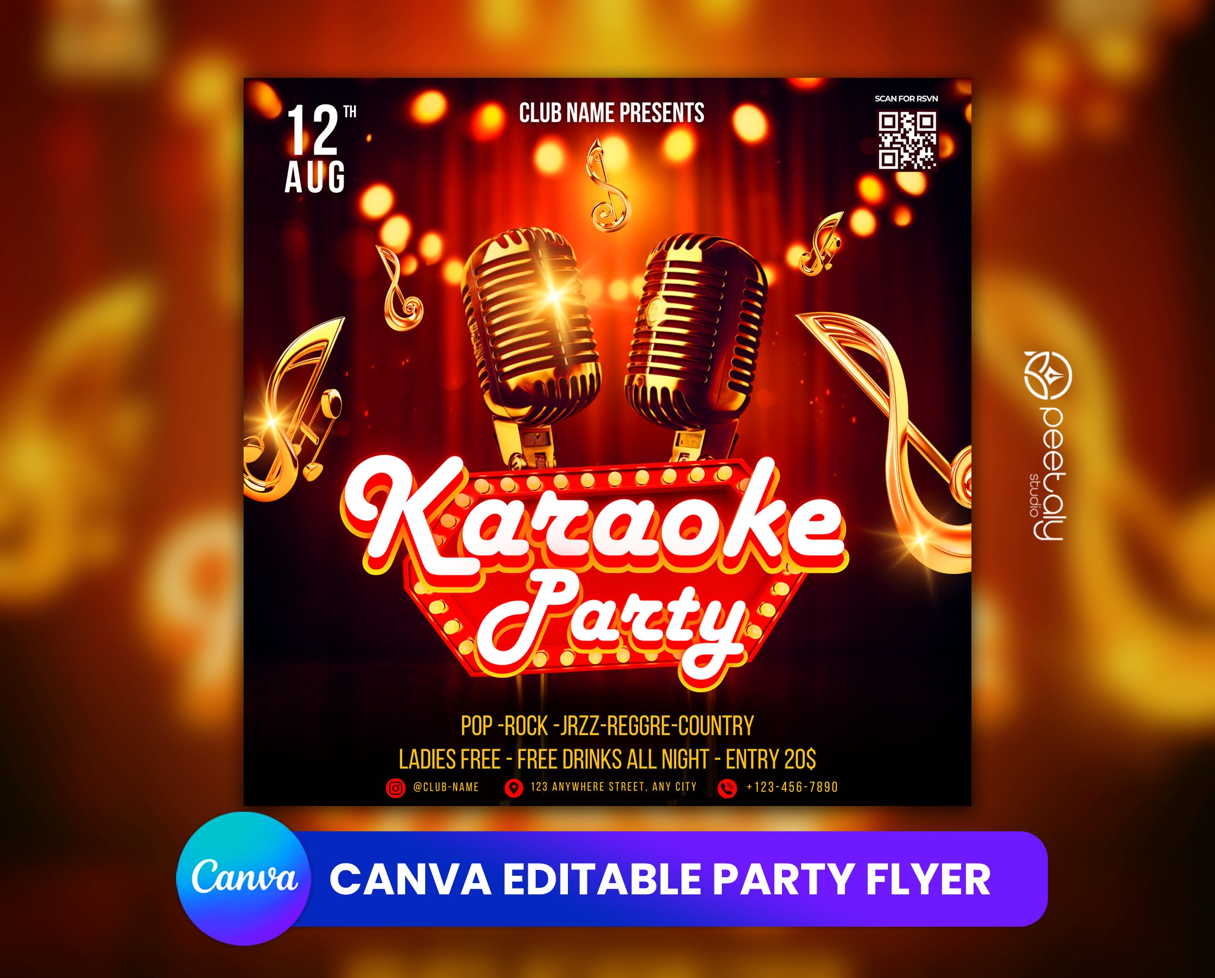 Country Karaoke Flyer