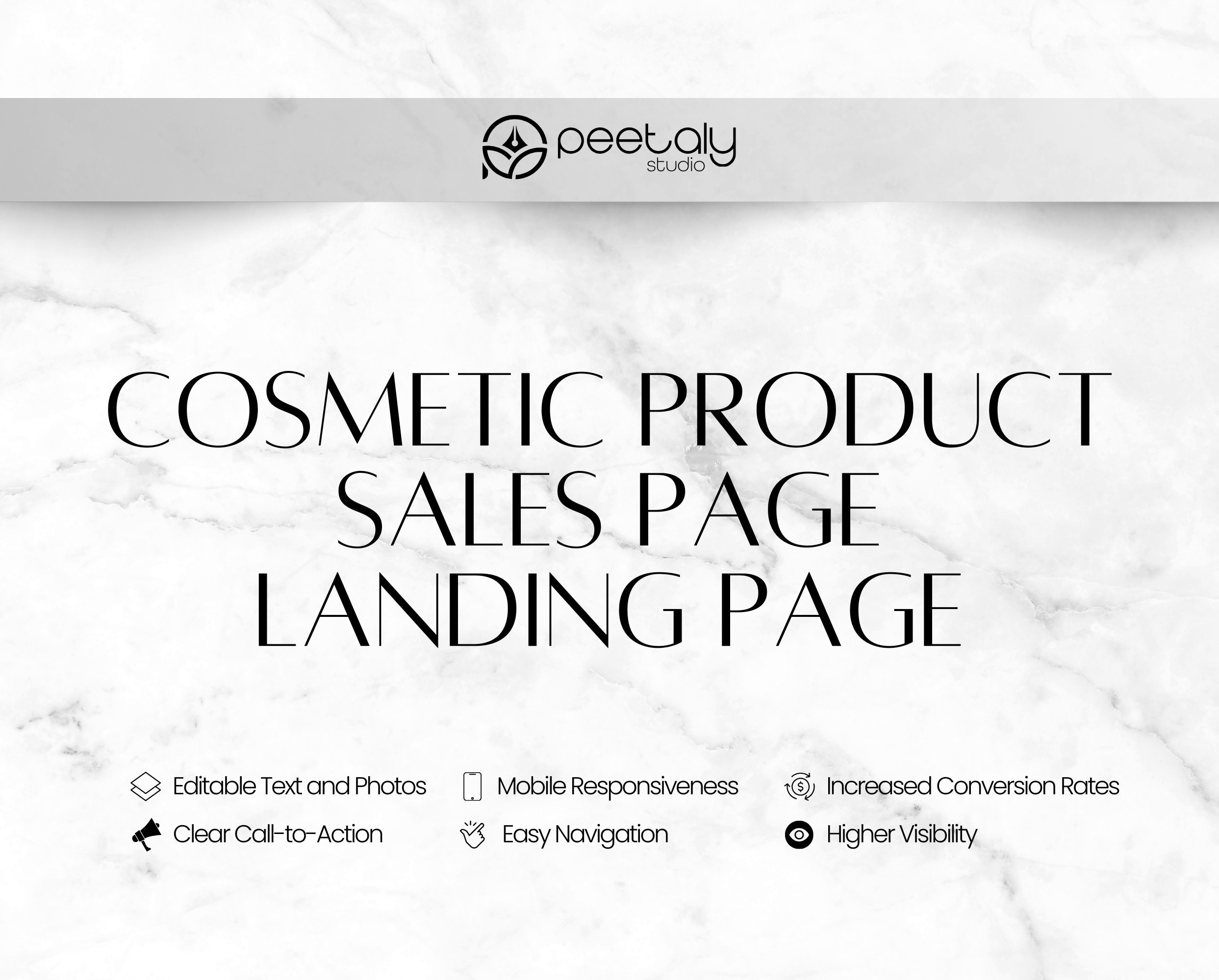 Canva Website Template for Cosmetic Products, Skin Care, Minimal Clean ...