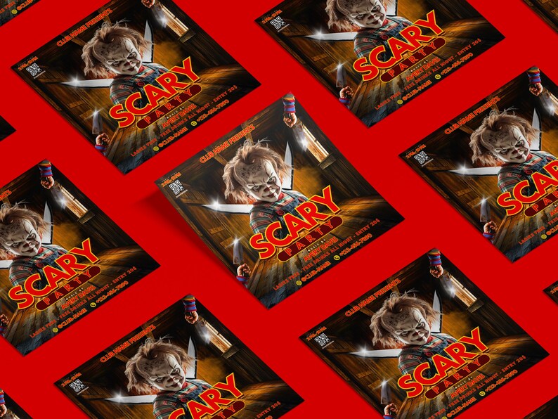 Editable Spooky Halloween Party Flyer, Social Media Template (canva) - Etsy