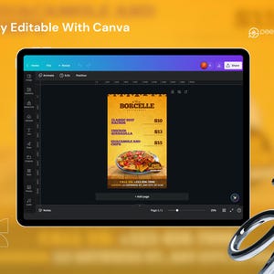 Editable Bar Menu Canva, Canva Bar Menu, Customizable Bar Menu, DIY Bar ...