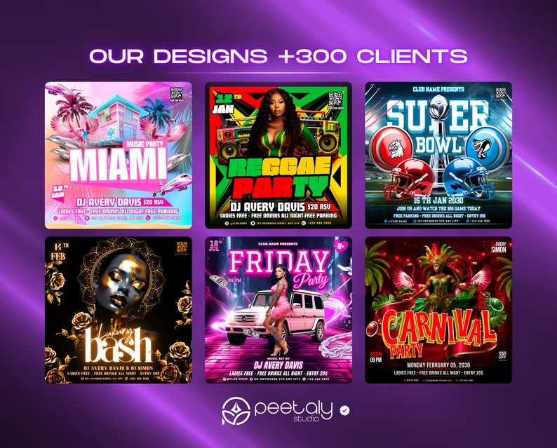 Custom Party Flyer Design, Event Invite, Social Media - Etsy