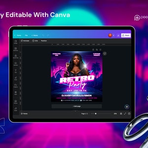 Editable Club Flyer Template for Canva, DIY Event Flyer, Party Flyer ...