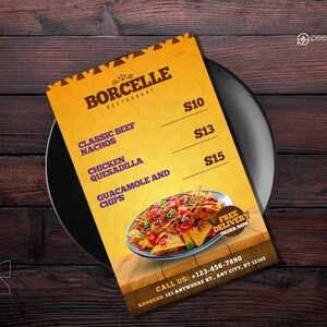 Editable Bar Menu Template, Customizable Canva Design (digital Download ...