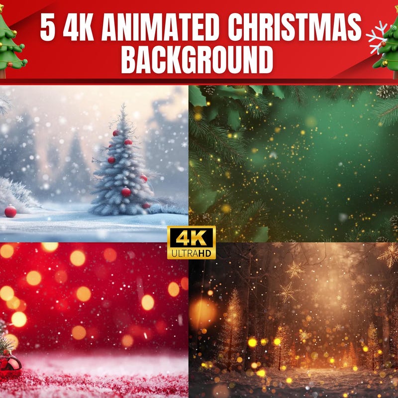 Christmas Backgrounds Animated - Etsy