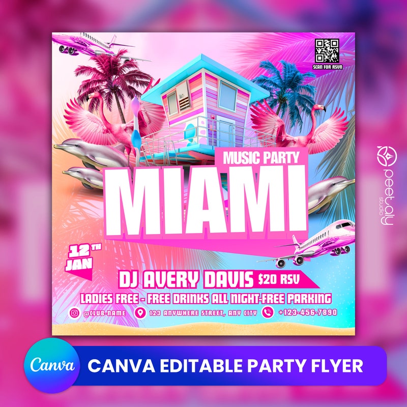 Miami Vice Invitations - Etsy