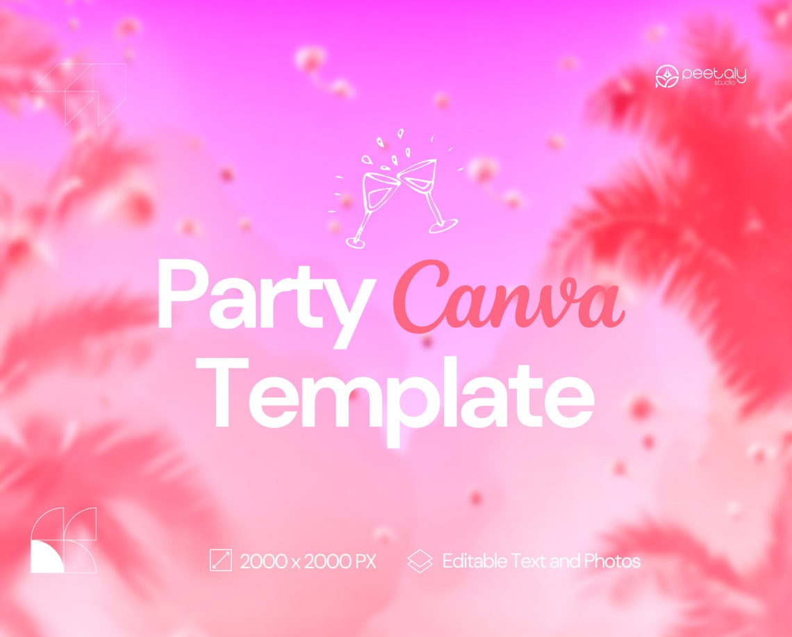 Editable Club Flyer Template for Canva DIY Event Flyer Party - Etsy