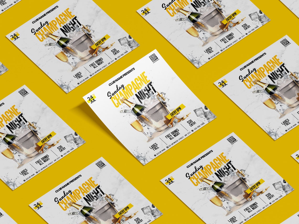 Editable Club Flyer Template for Canva, DIY Event Flyer, Party Flyer ...