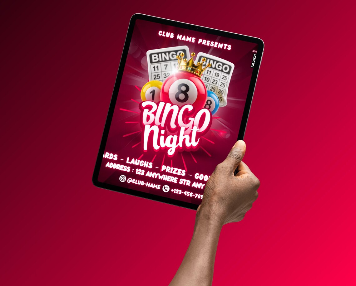 Bingo Night Flyer – Editable Canva Party Template - Etsy
