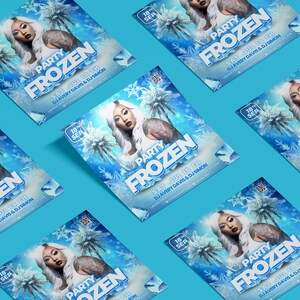 Icey Party Flyer, Social Media Icey Party Announcement Editable Winter ...
