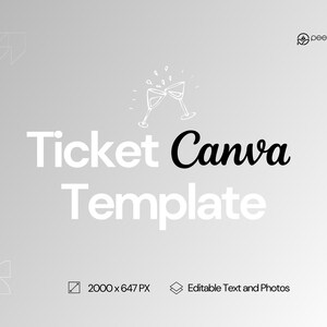 All White Party Ticket Template, Editable Event Invitation (digital ...