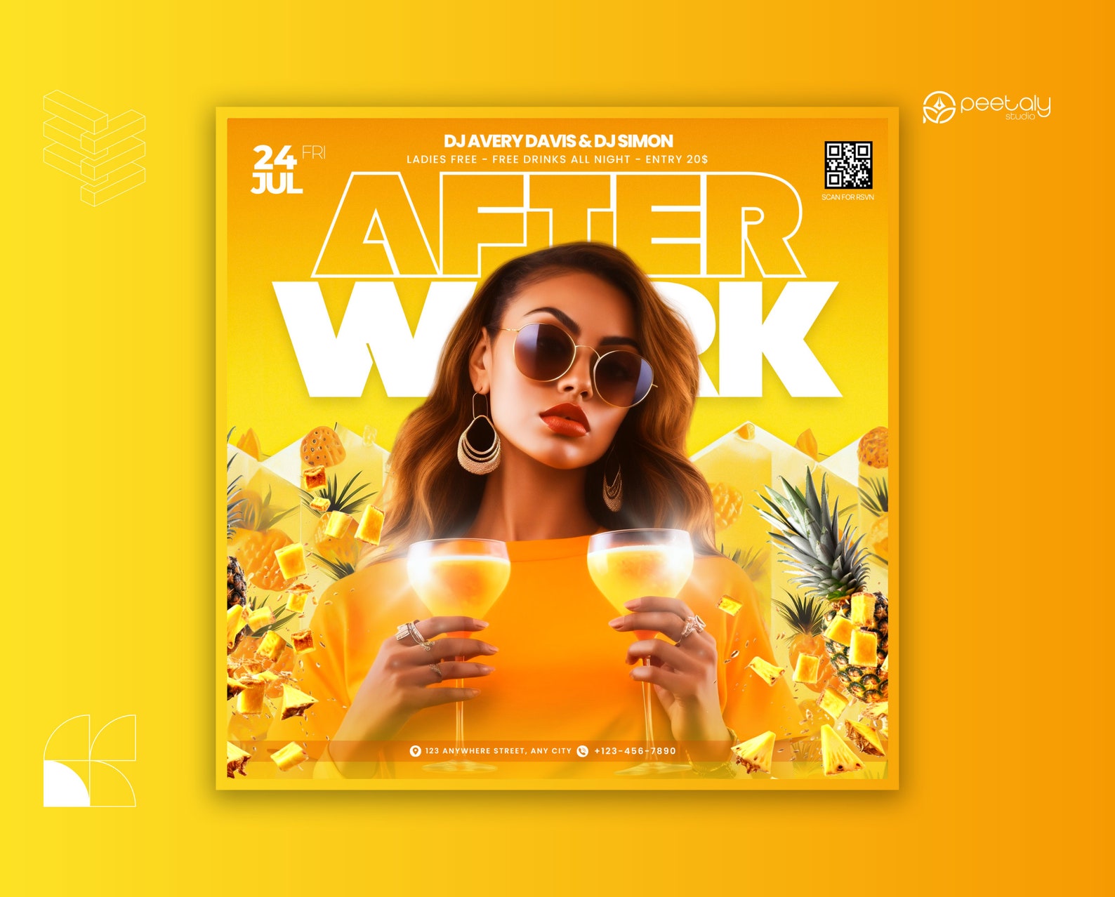 Editable Club Flyer Template for Canva DIY Event Flyer Party - Etsy