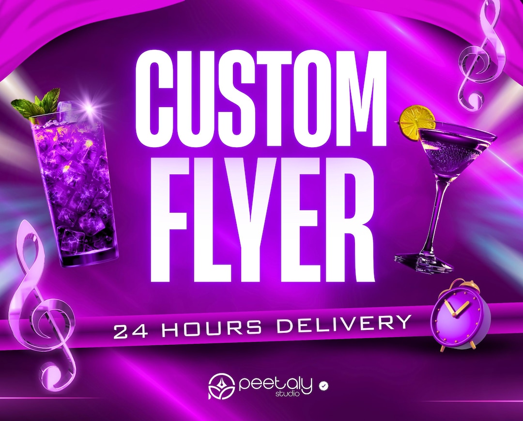 Custom Party Flyer Design, Event Invite, Social Media - Etsy