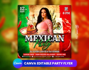 Animated Editable Club Flyer Template for Canva, DIY Event Flyer, Party ...