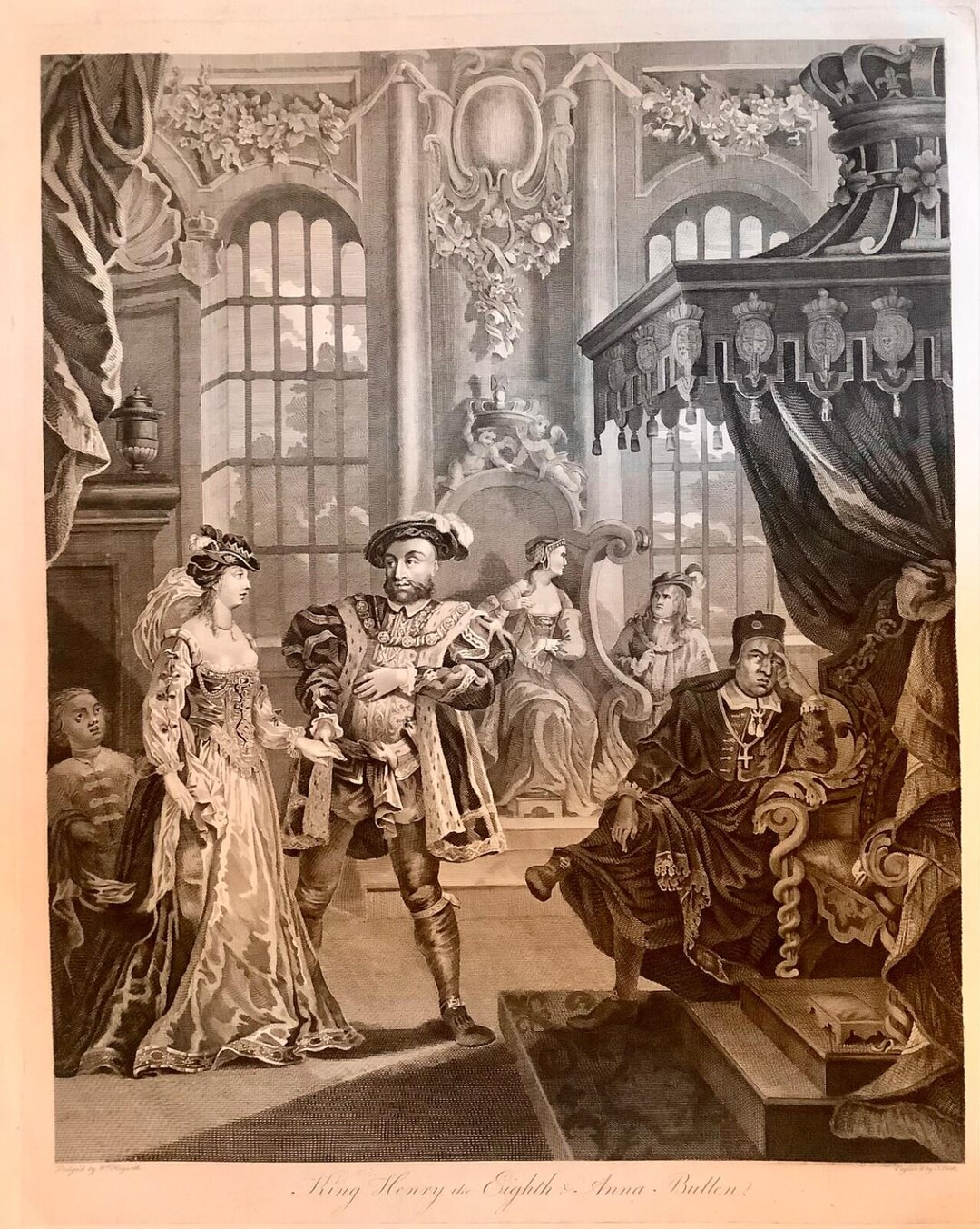 William Hogarth. Henry the Eight. Large Engraving by T. Cook - Etsy