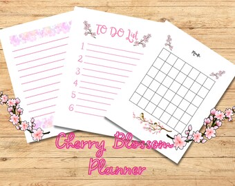 Cherry Blossom Monthly Planner Printable - Etsy
