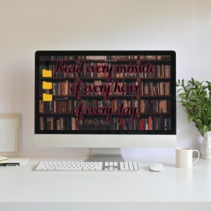 Reading and Book Themed Computer Wallpaper - Etsy