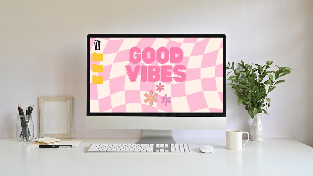 Good Vibes Computer Wallpaper - Etsy