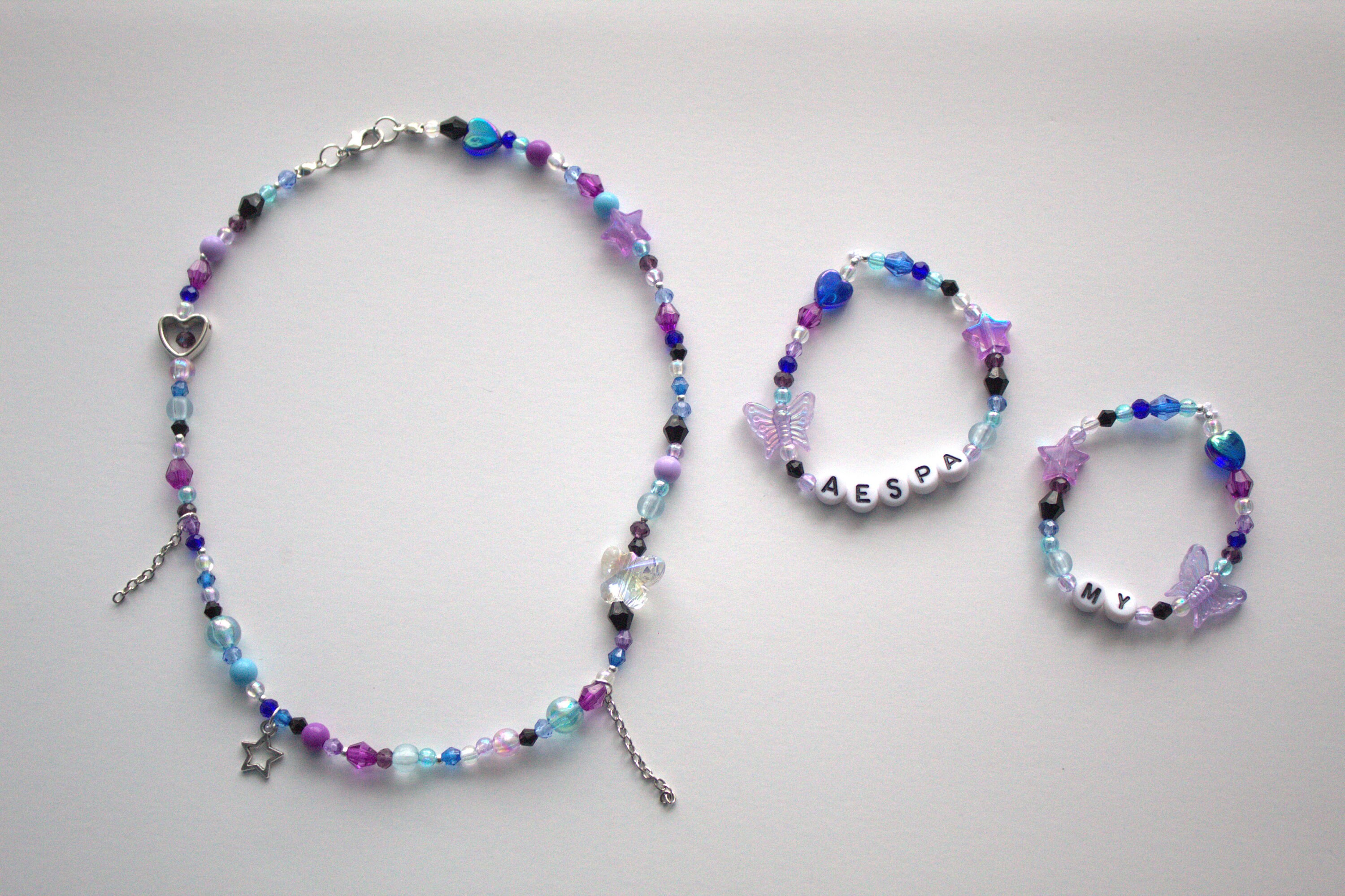 Aespa Necklace and Matching Bracelets Bundle - Etsy