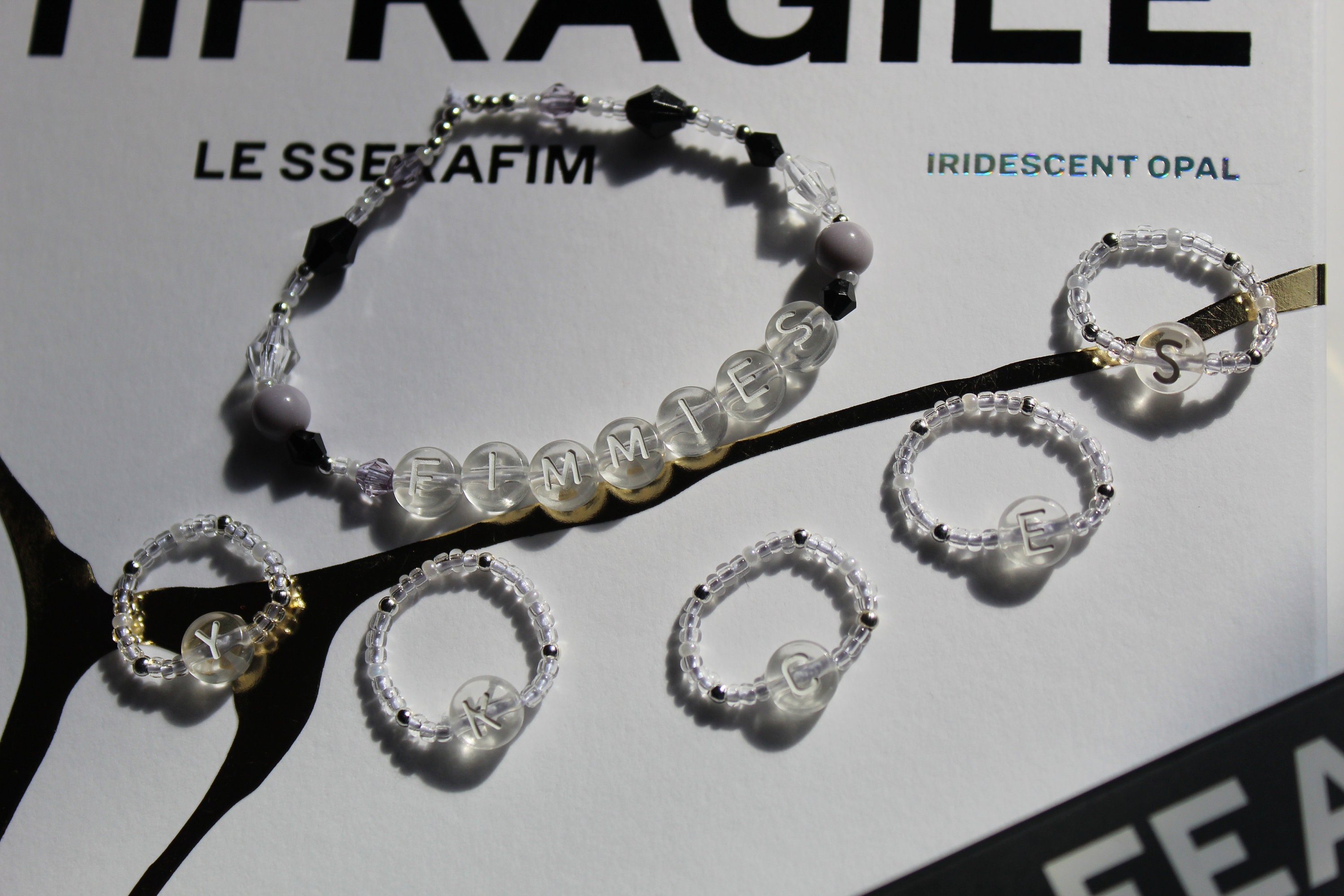 Stylish LE SSERAFIM Bracelet and Ring Bundle - Etsy