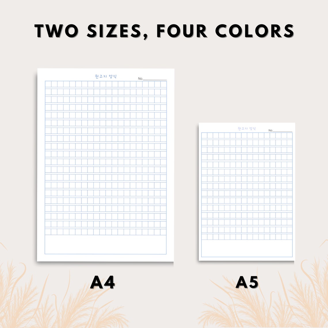 Korean Hangeul Manuscript Paper, Language Learning Writing Practice ...