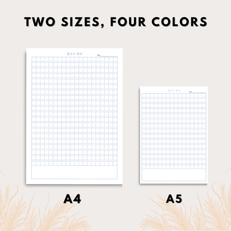 Korean Hangeul Manuscript Paper: Language Learning, Writing Practice ...