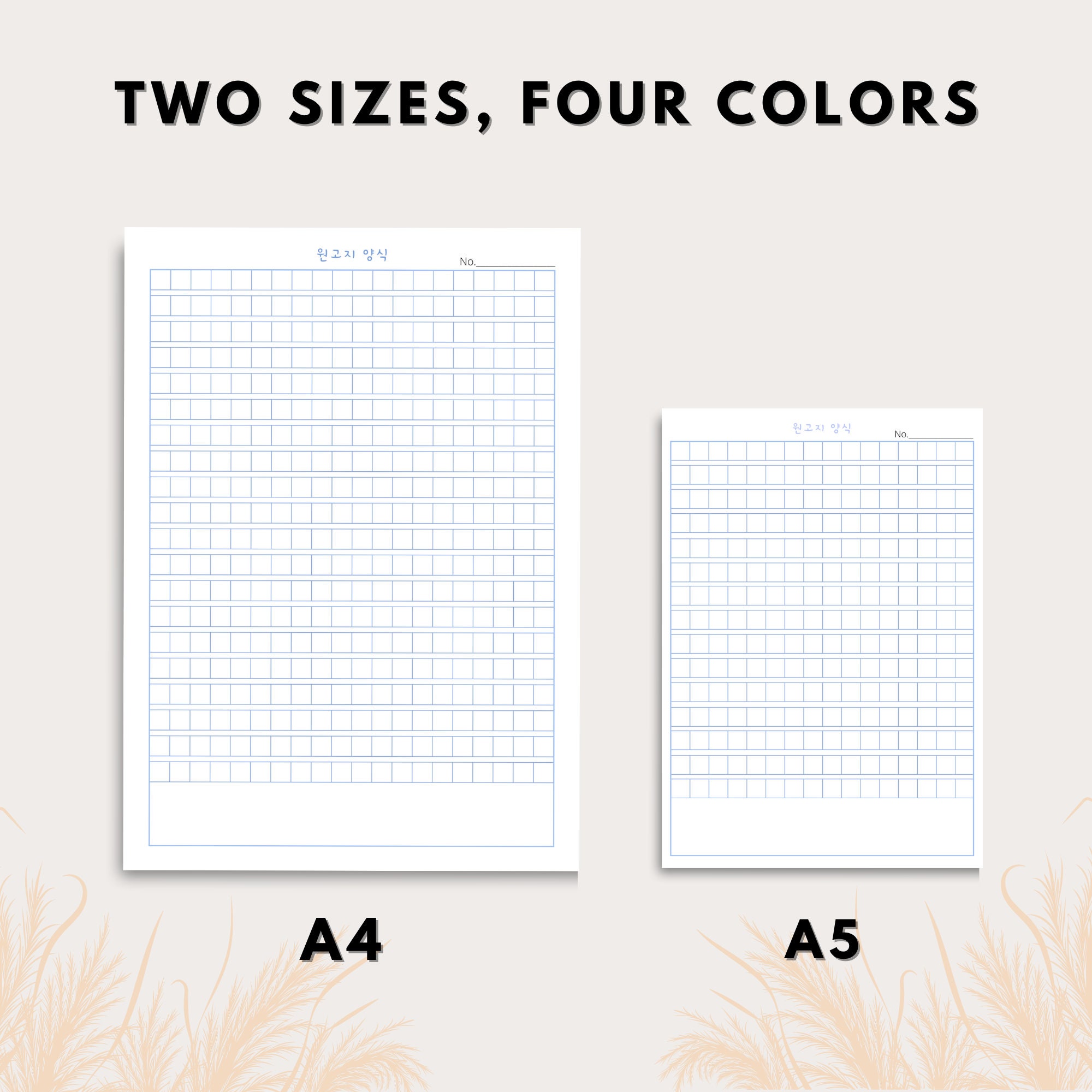 Korean Hangeul Manuscript Paper: Language Learning, Writing Practice ...
