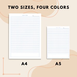 Korean Hangeul Manuscript Paper, Language Learning Writing Practice ...