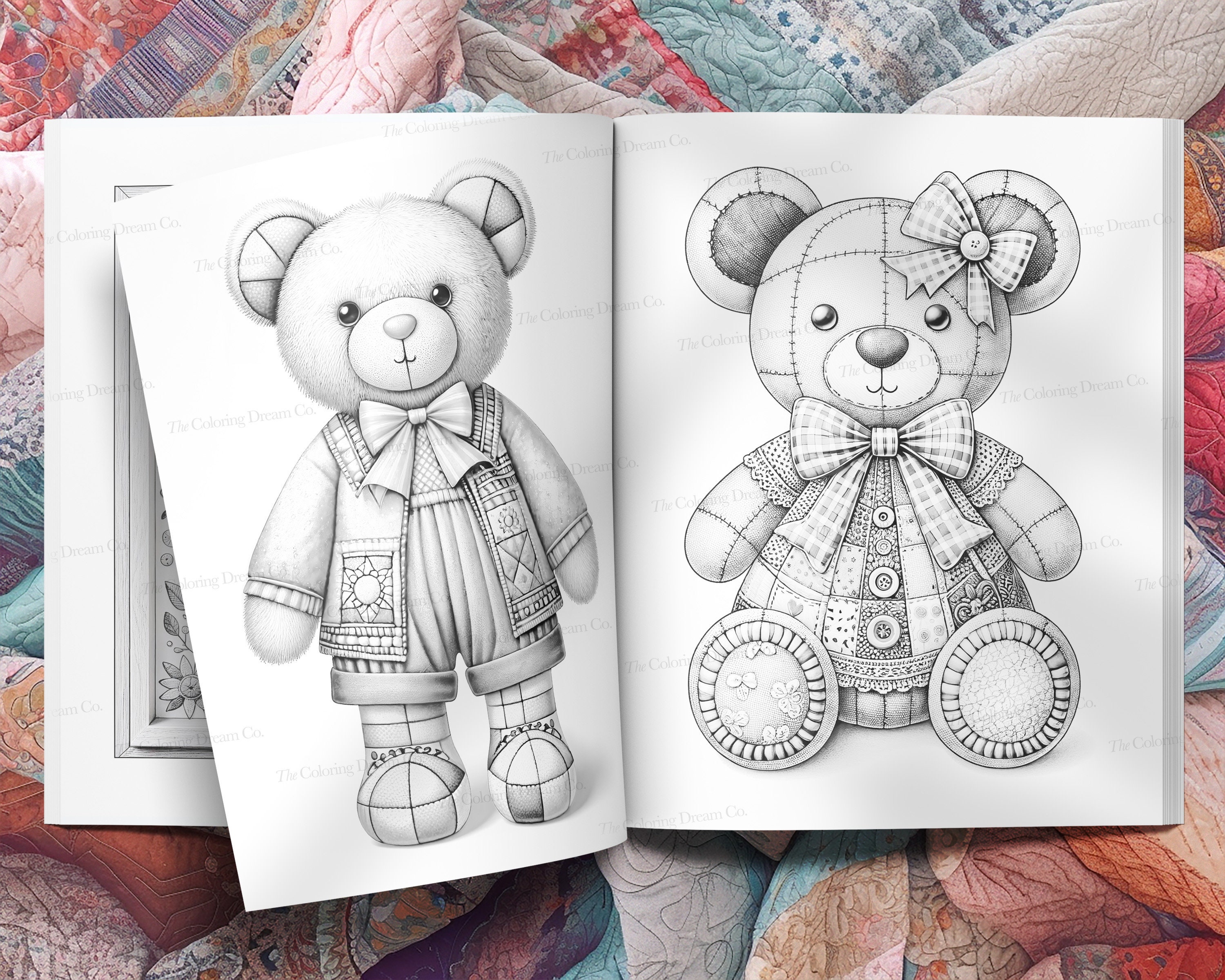 Patchwork Animals Coloring Book, Unique Coloring Page, Stress Relief ...