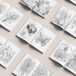 Whimsical Coloring Book of Trinkets & Treasures, Flowers Vintage ...